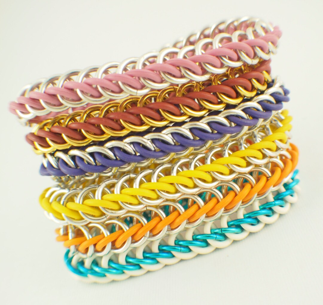Premium Half Persian 3-1 Stretch Chainmaille Bracelet Kit - Etsy