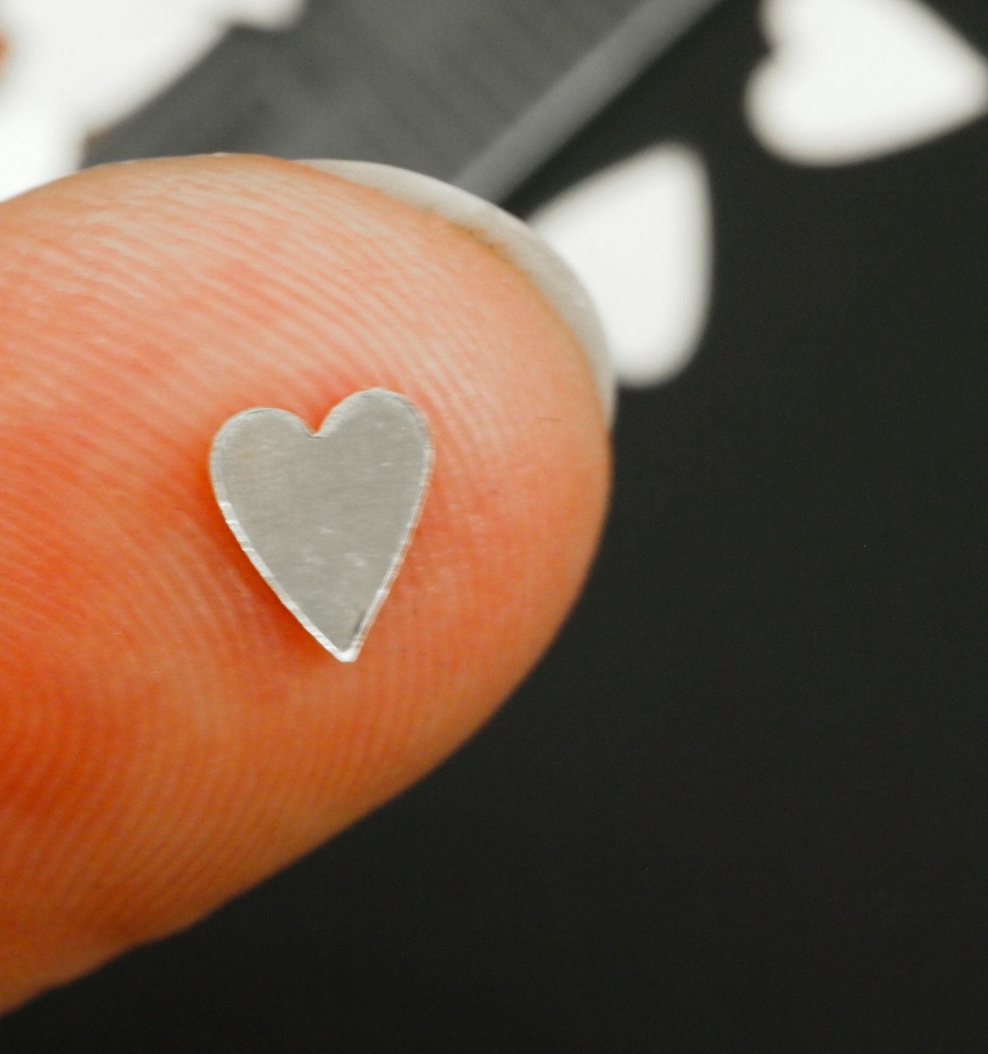 10 Small Sterling Silver Heart Blanks Perfect for Stamping - Etsy