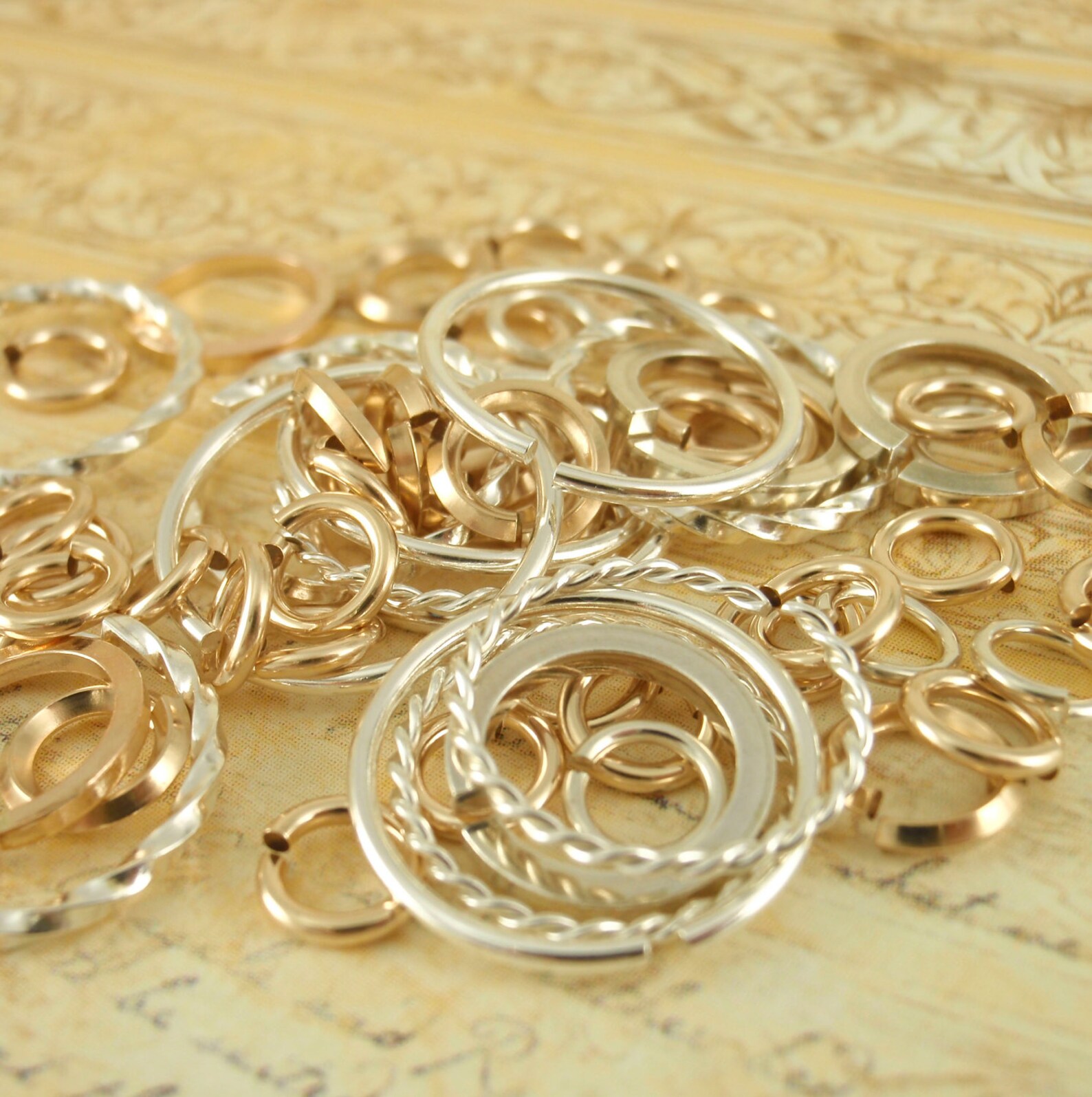 Deluxe Jump Ring Sampler 14kt Gold Filled and Sterling Silver - Etsy