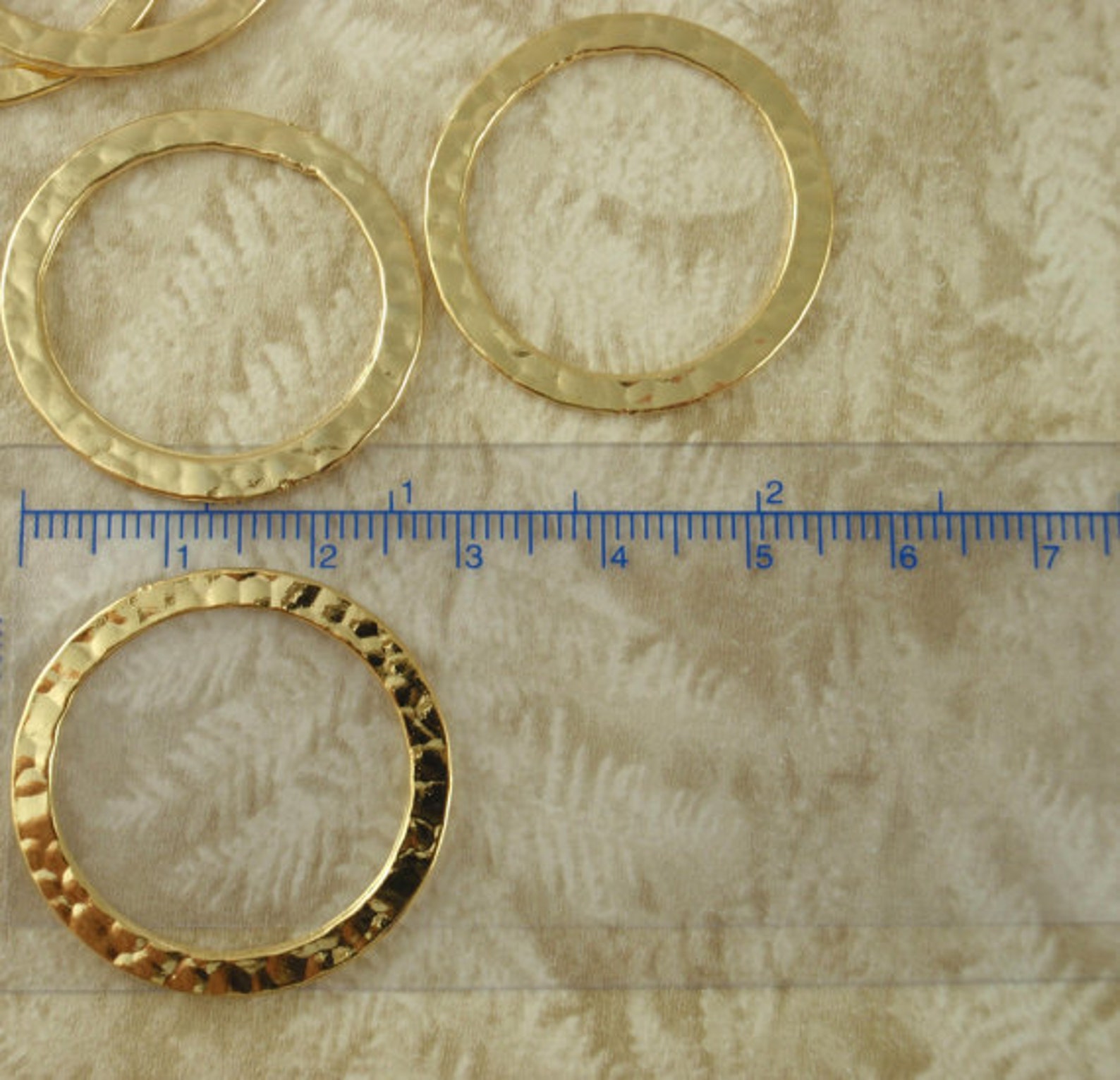 6 Premium Hammered Round Components 27mm Gold or Silver - Etsy