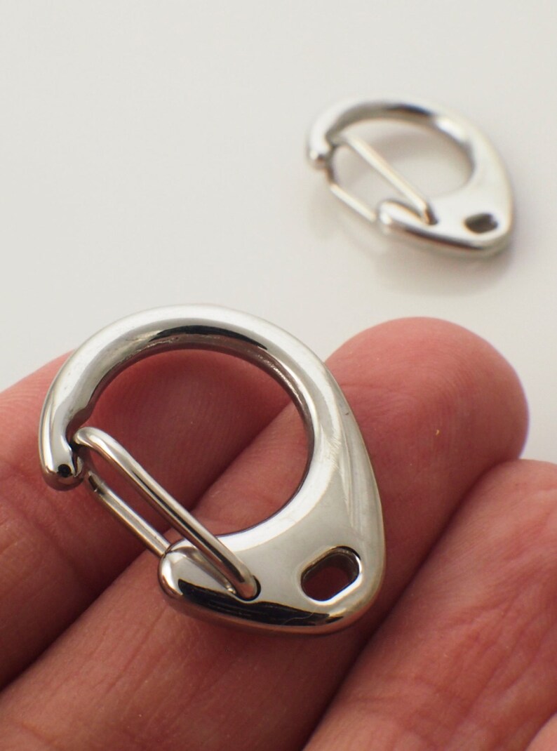 1 Stainless Steel Round Clip Lobster Clasp Triggerless - Etsy