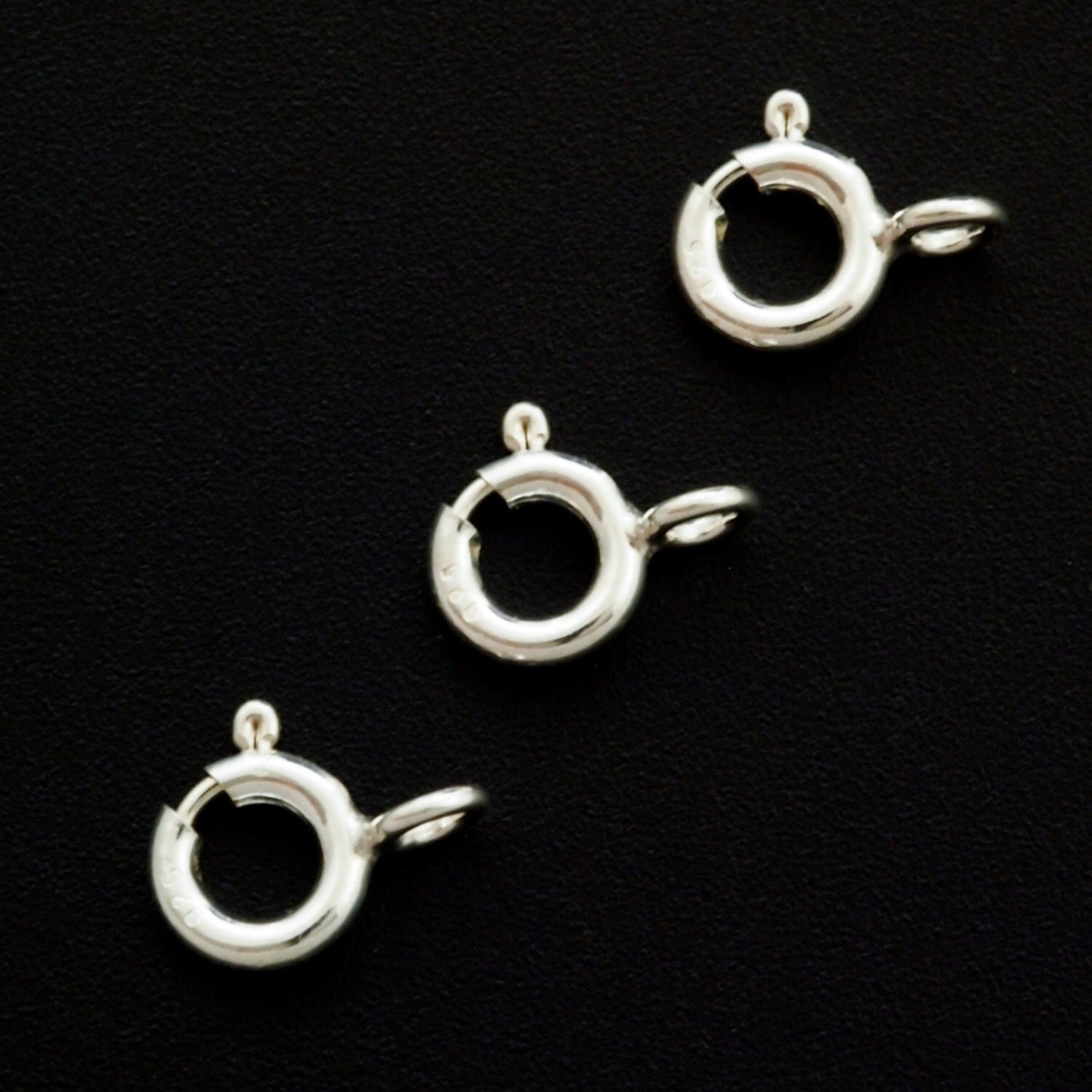 5 Sterling Silver Spring Clasps 5mm 5.5mm 6mm 7mm or - Etsy