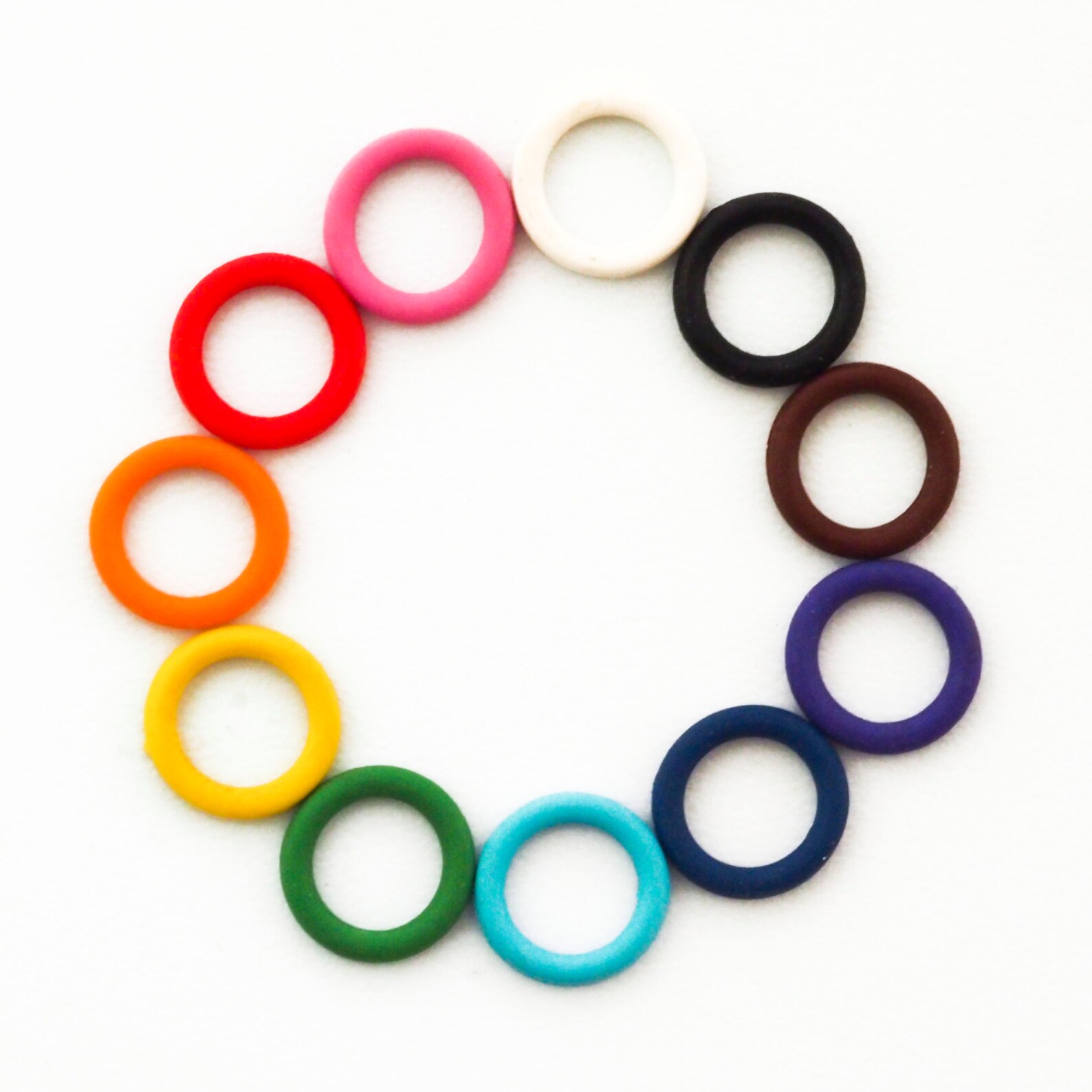 100 Silicone Rubber Jump Rings in 6 Colors 14 Gauge 5mm ID | Etsy