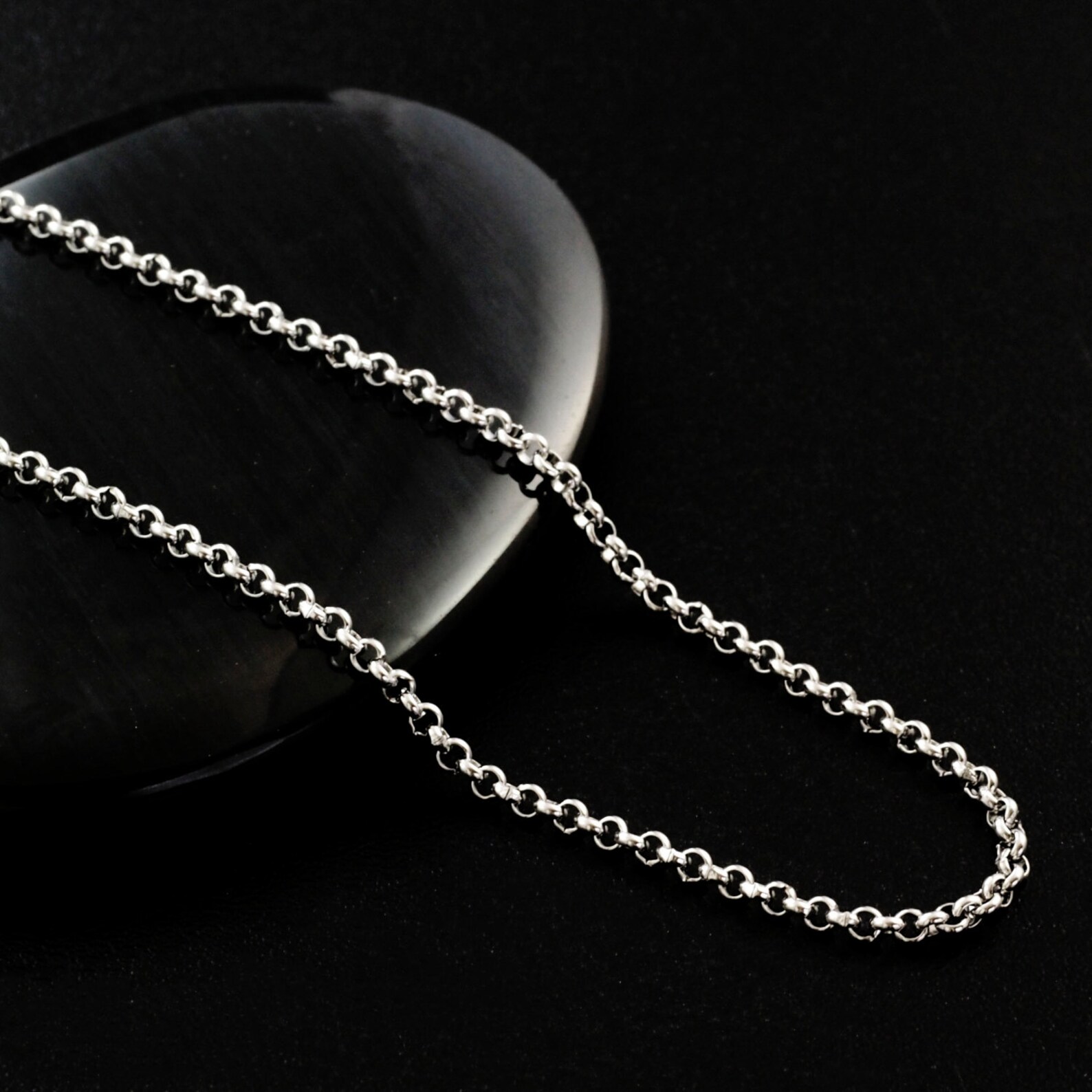 Rolo Stainless Steel Chain 1.9mm Finished Necklace 16 | Etsy