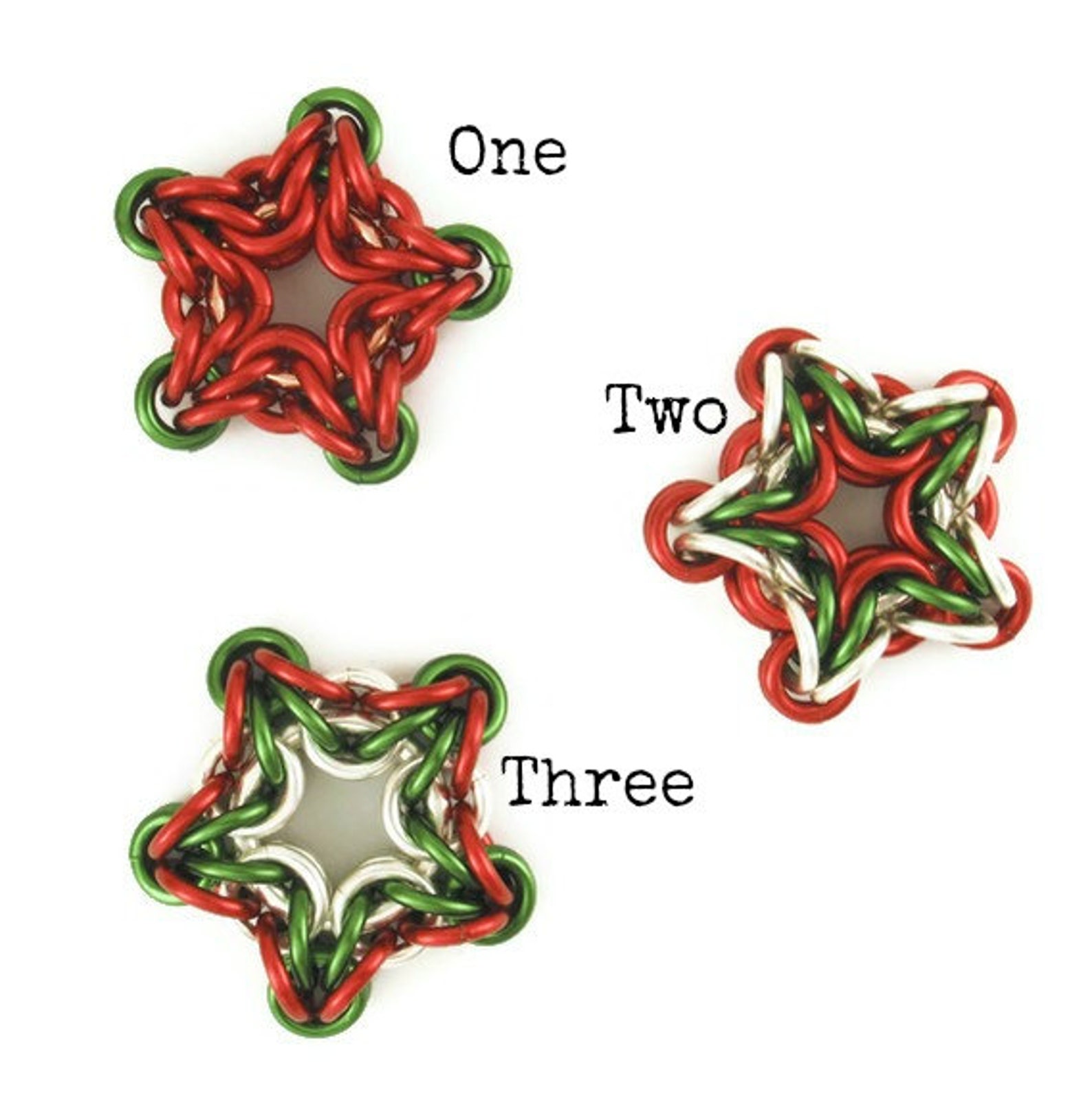 Chainmail Tutorial Christmas Star Pdf Intermediate and | Etsy