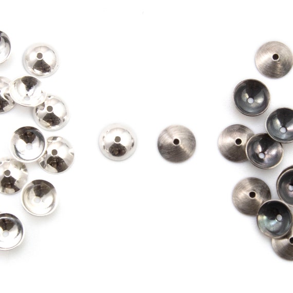Round Sterling Silver Bead Caps 2.5mm 3mm 4mm 5mm 8mm - Etsy
