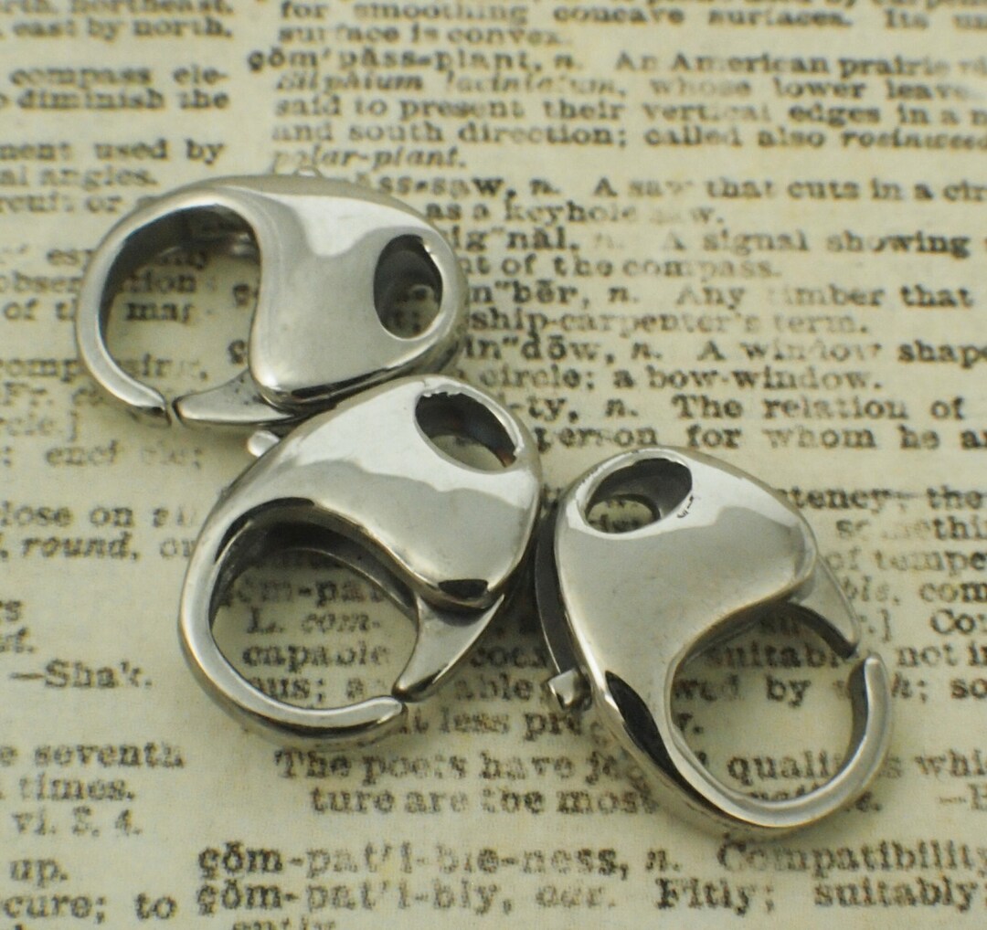 Lobster Clasp 1 Medium Stainless Steel Unique Oval Style - Sturdy and ...
