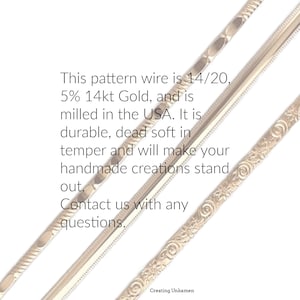 14kt Gold Filled Pattern Flat Wire - by the Inch - Etsy