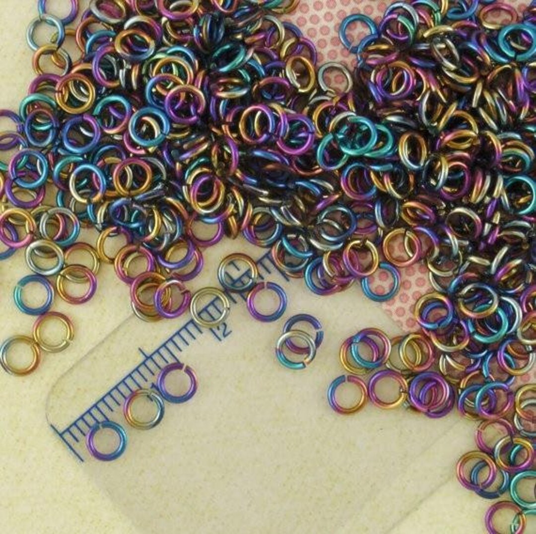 100 Custom Handmade Anodized Niobium Jump Rings in Your Pick of Color ...