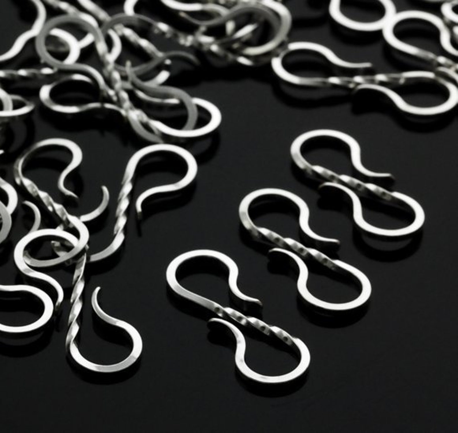 Petite Hand Forged S Clasps With a Twist in Copper, Brass, Bronze ...