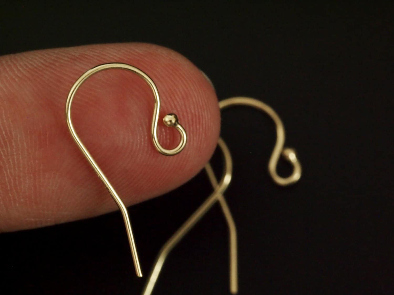 2 Pairs 14kt Yellow or Rose Gold Filled Ball Ear Wires in 21 | Etsy