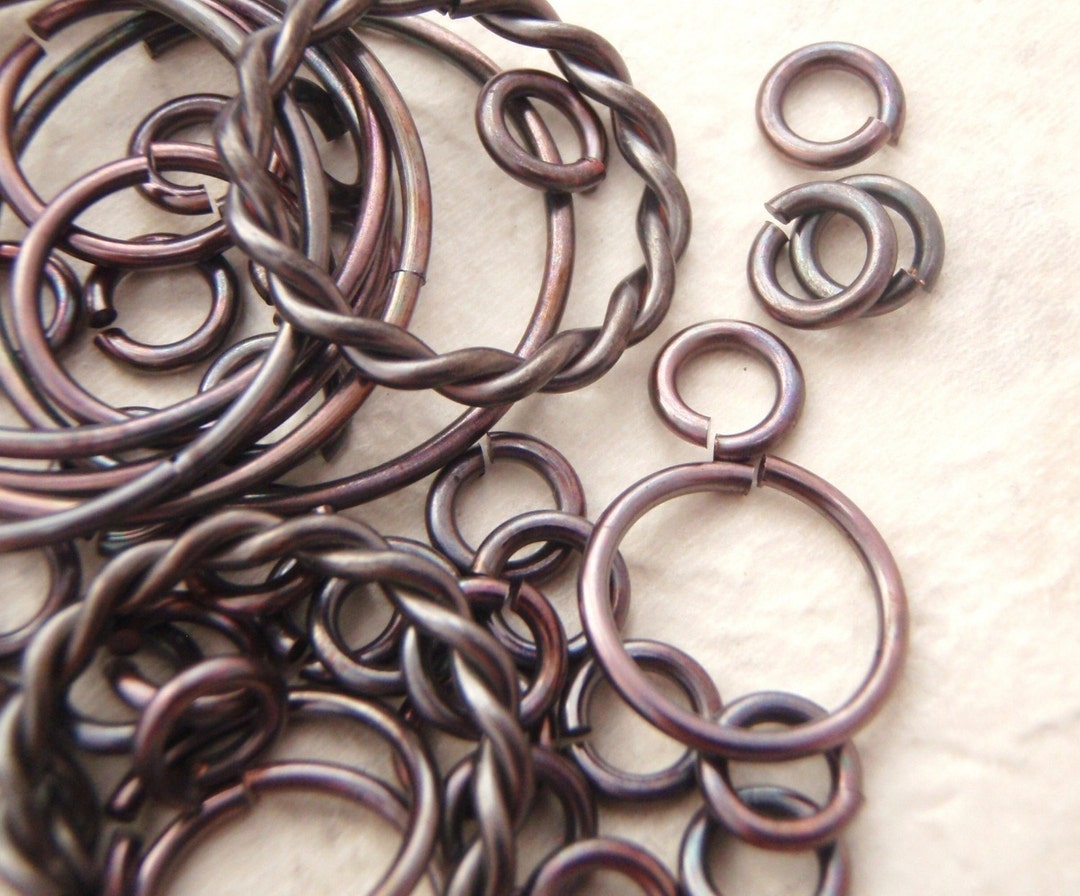 Sample Package Oxidized Metal Jump Rings Quantity 100 Copper, Brass and ...