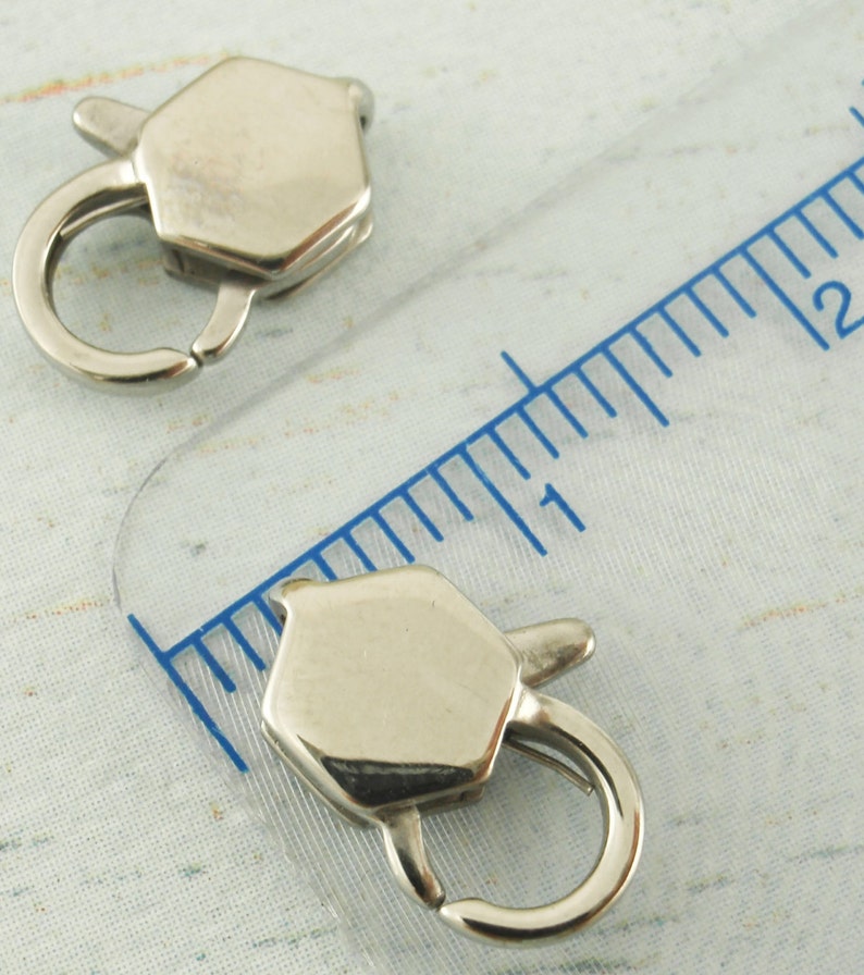 1 Stainless Steel Lobster Clasp - Unique Hexagon Style - Sturdy and ...