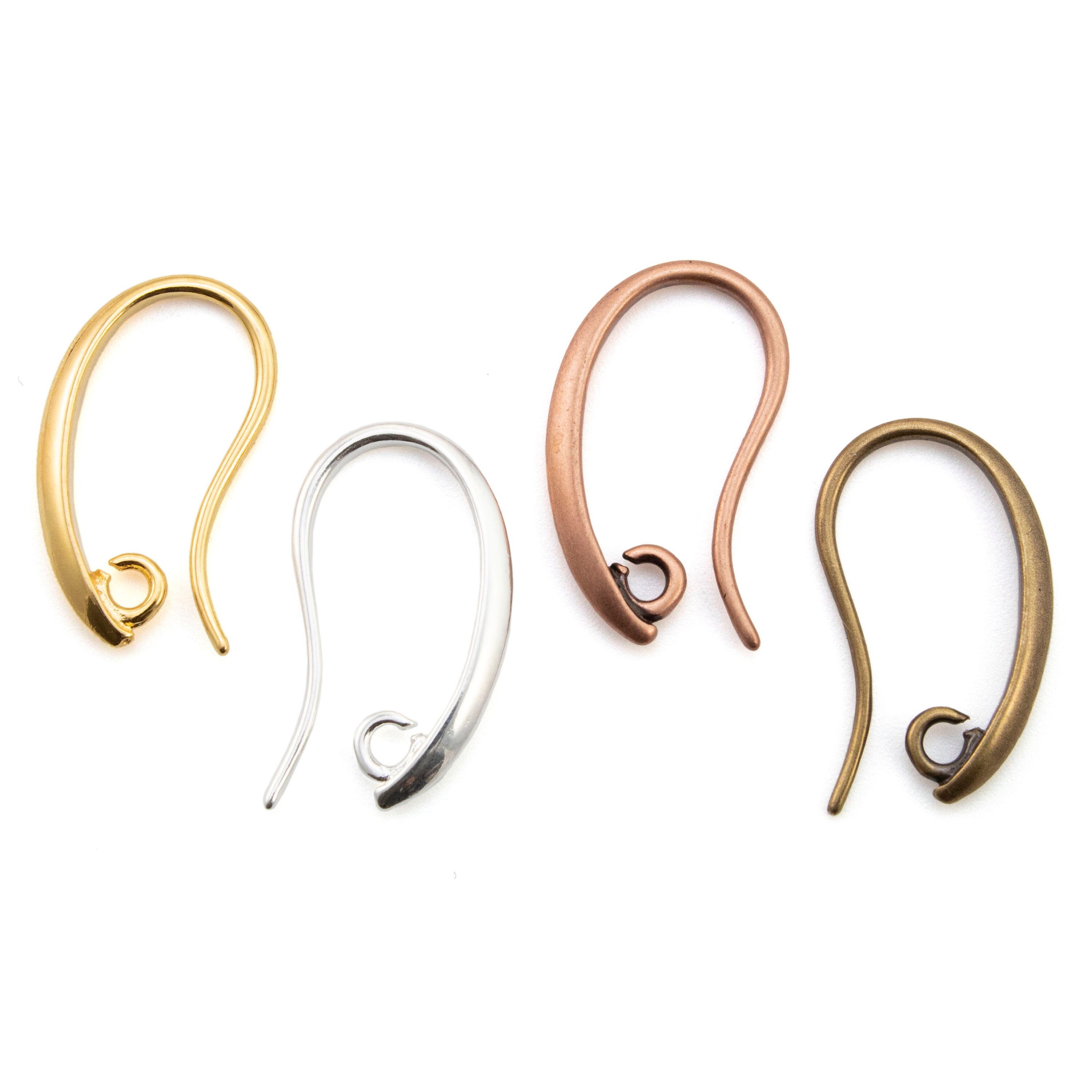 Swirvy Ear Wires - You Pick Finish - Silver, Gold, Antique Gold ...