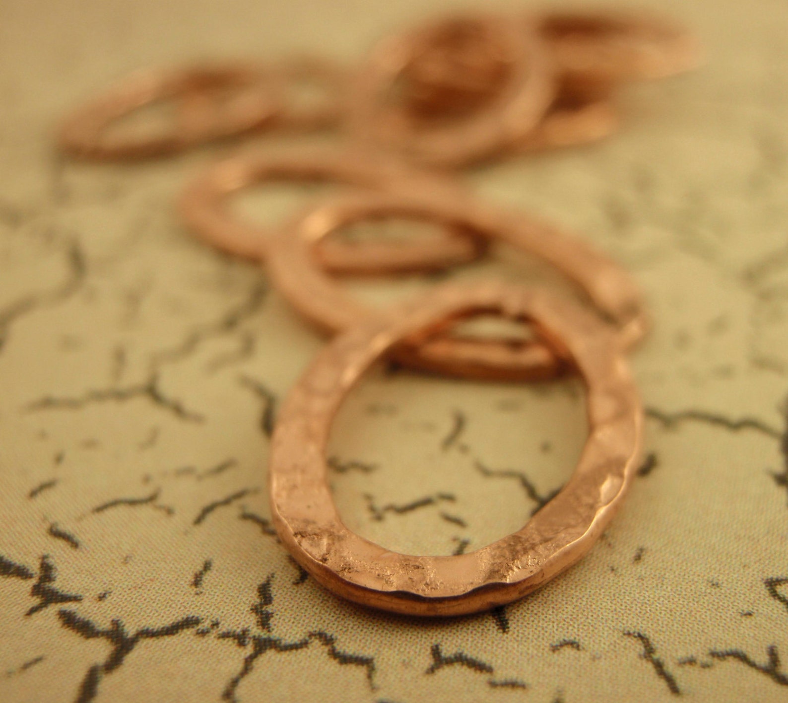 7 Hammered Oval Link Connectors 18mm X 13mm 7 Finishes - Etsy