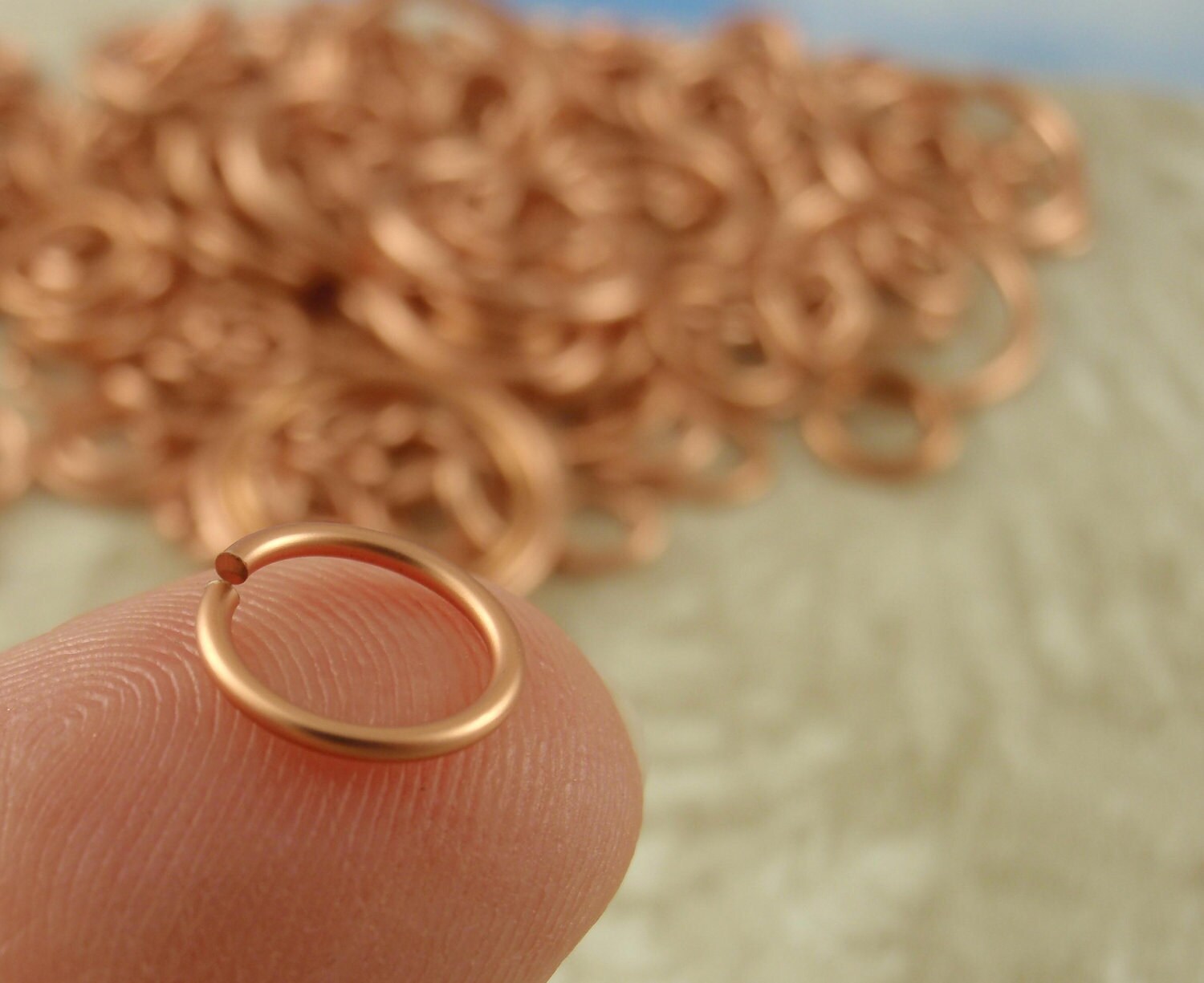100 Non Tarnishing Copper Jump Rings You Pick Gauge and - Etsy