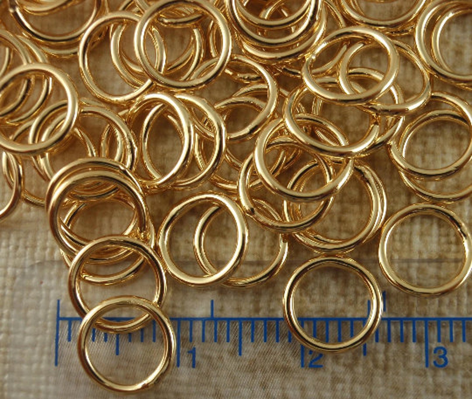 100 Soldered Closed Gold Plated Jump Rings - Best Commercially Made ...