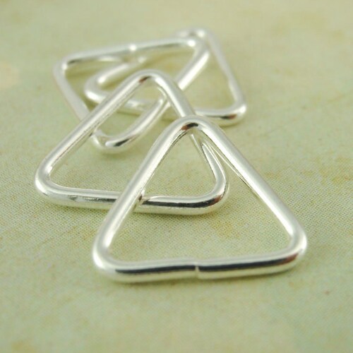 5 Sterling Silver Triangle Jump Rings 17.5 Gauge 12.5mm 20 - Etsy