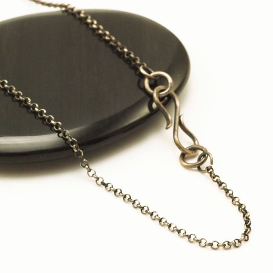 Sterling Silver Rolo Chain 1.65mm in Shiny Antique or Black | Etsy