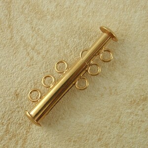 1 - 14kt Gold Filled Slide Lock Clasp 2, 3, 4, 5 or 6 Strand - Made in ...