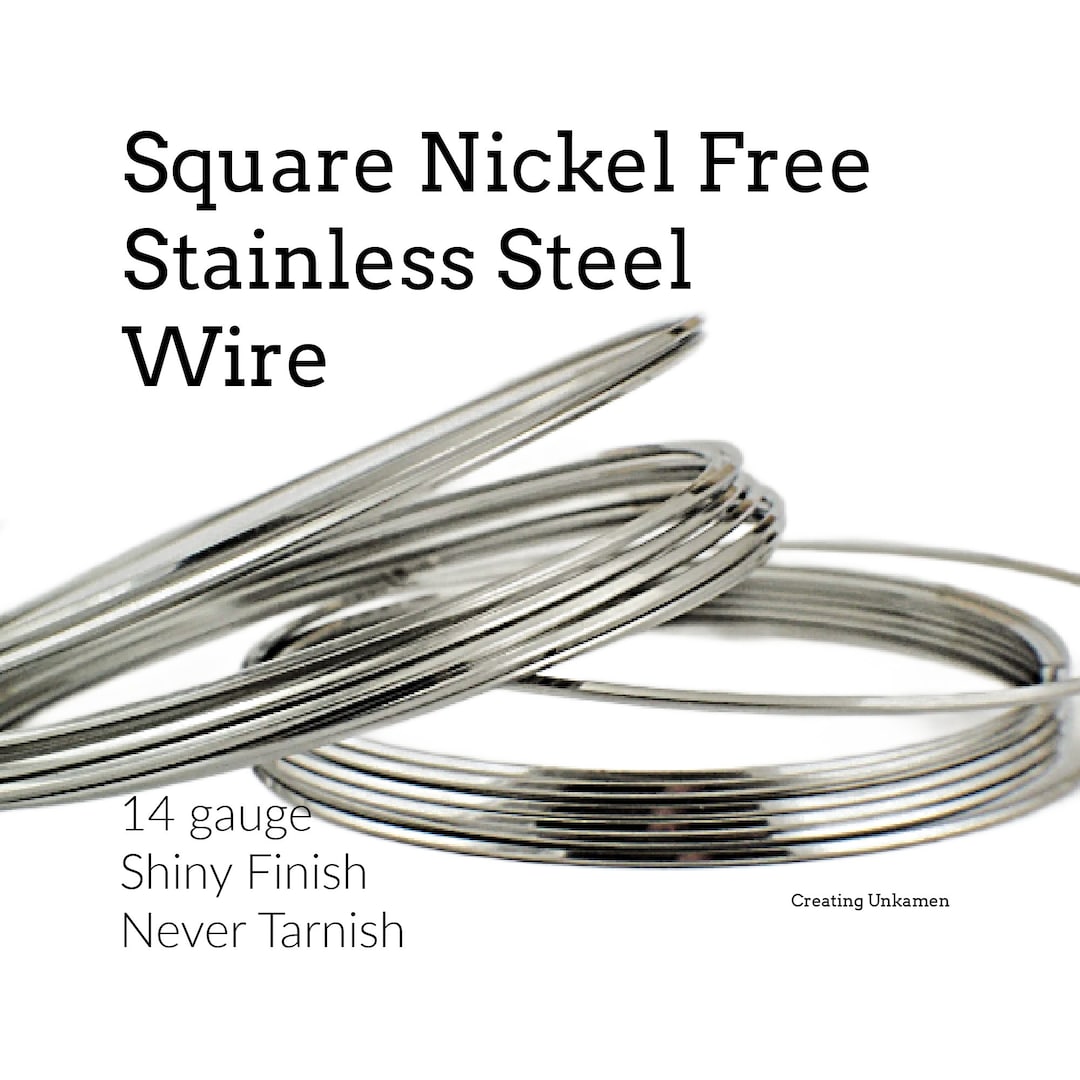 14 Gauge Square Stainless Steel Wire - Nickel Free 430 Grade - 100% ...