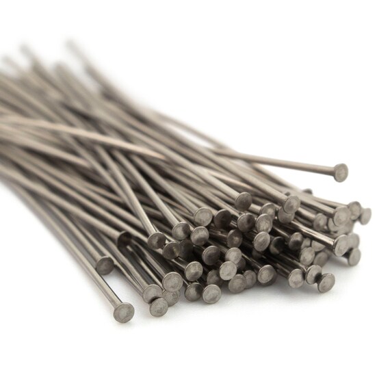 50 Half Hard Stainless Steel Flat Head Pins 21 Gauge or 24 | Etsy