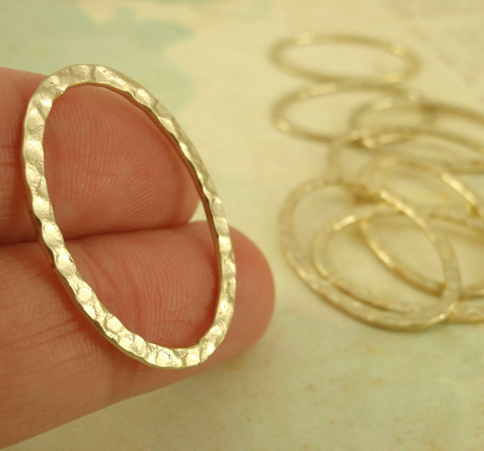 7 Hammered Oval Link Components 30mm X 20mm 7 Finishes | Etsy