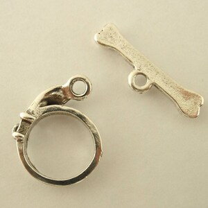 1 Toggle Clasp Dog Collar and Bone 18mm X 16mm in Antique Silver Plated ...