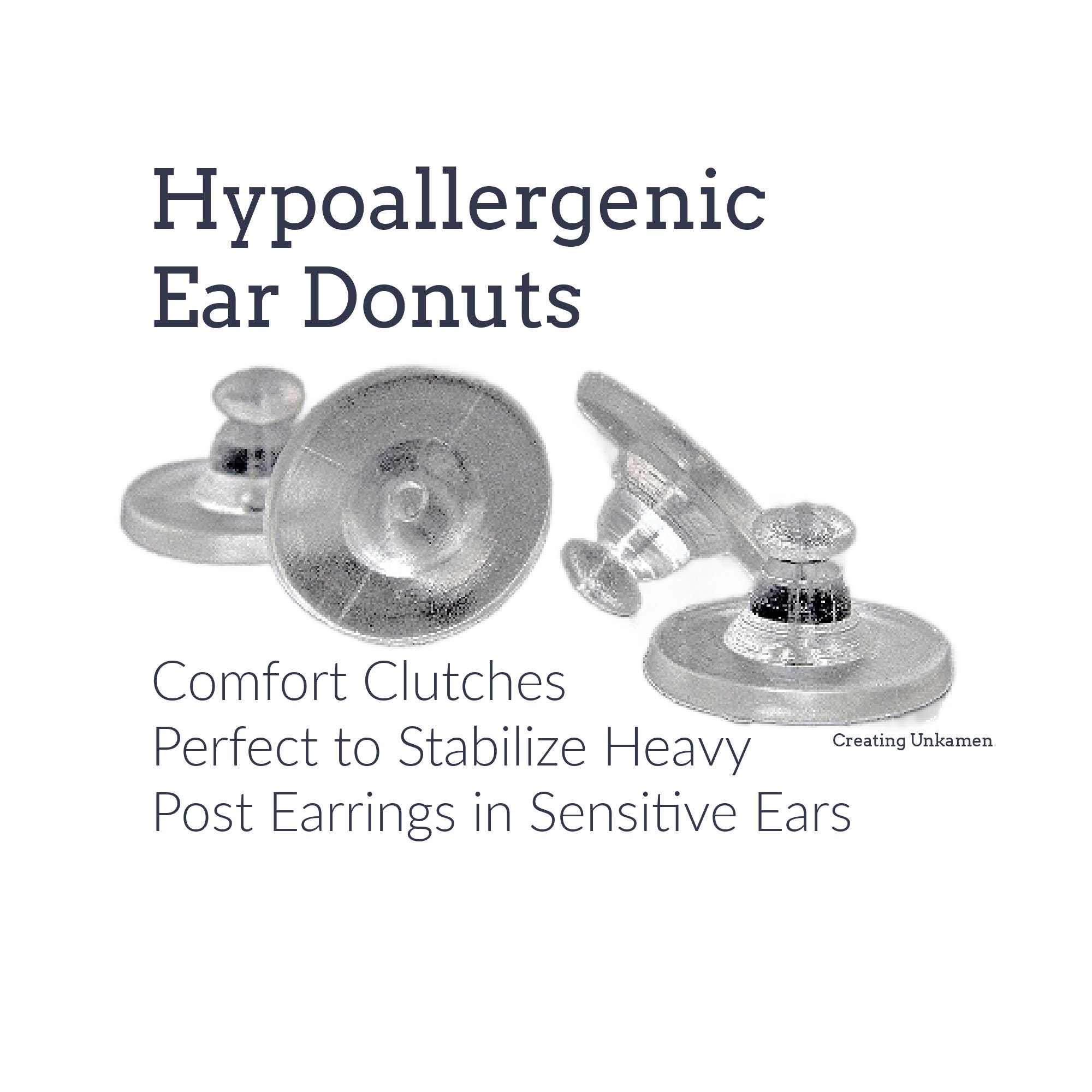 5 Pairs Hypoallergenic Ear Donuts - Comfort Clutch - Perfect to ...