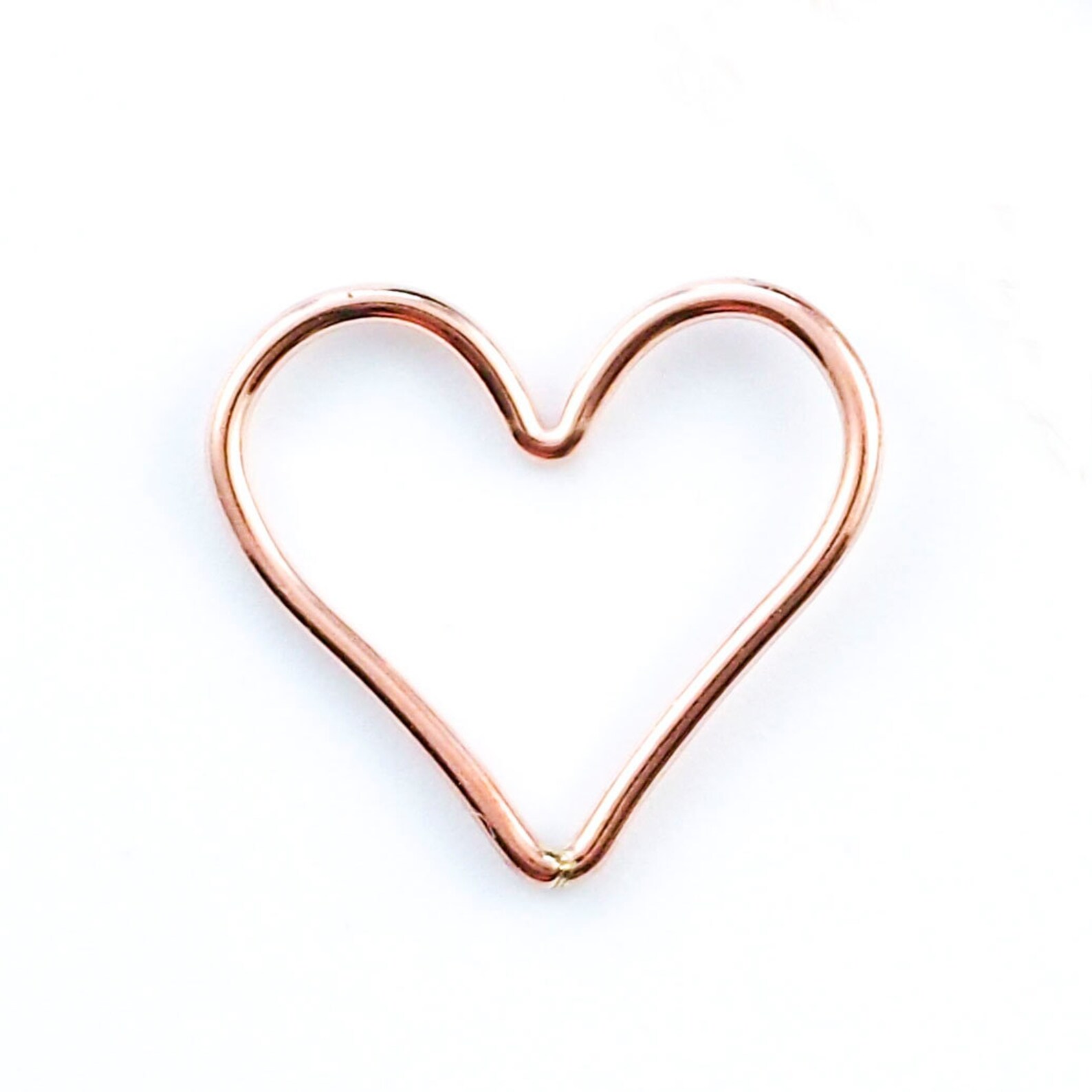 1 14kt Rose Gold Filled Open Heart Charm 13.7mm X 15.6mm - Etsy