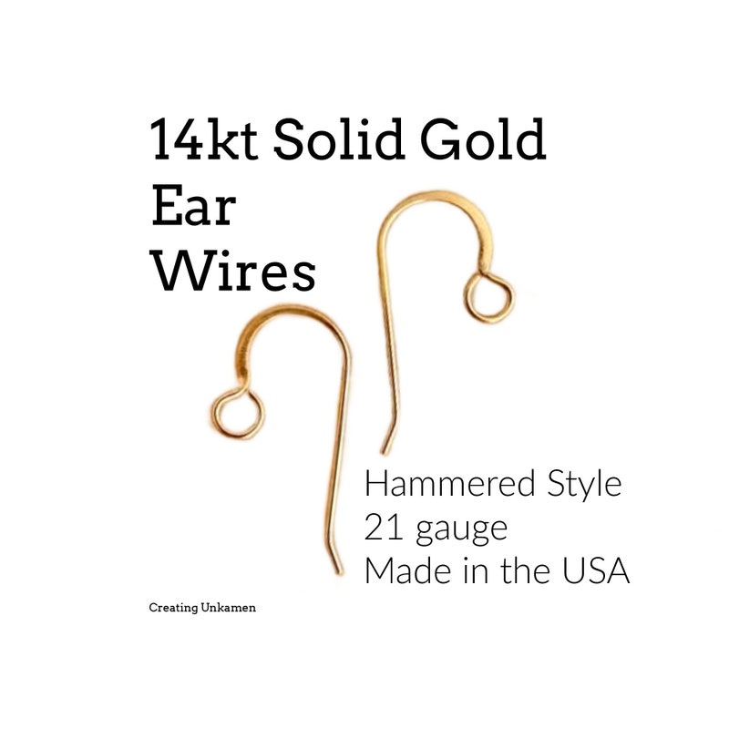 Solid Gold Ear Wires - Etsy
