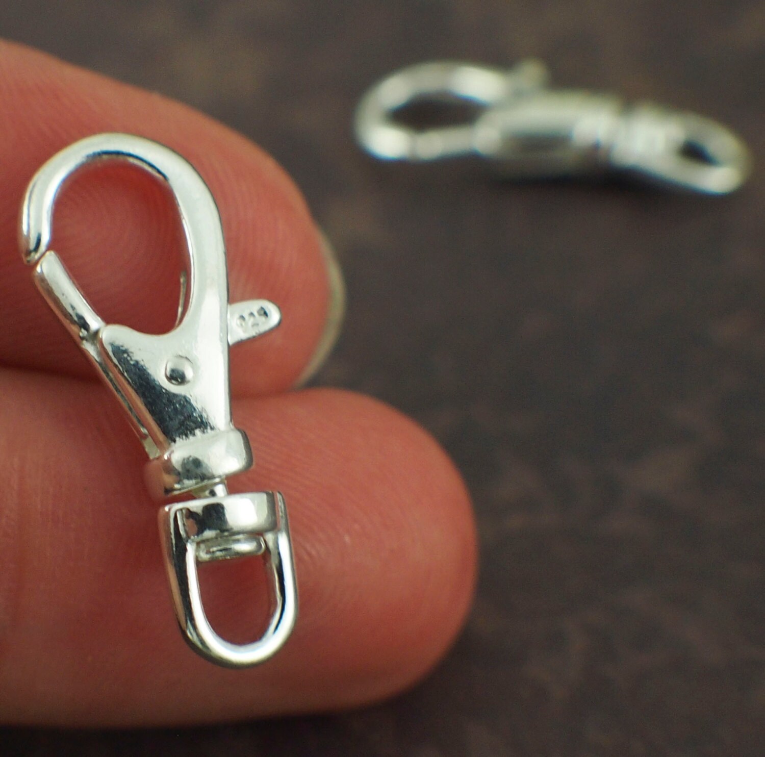 1 Sterling Silver Swivel Lobster Clasp Large 23mm X 10mm - Etsy