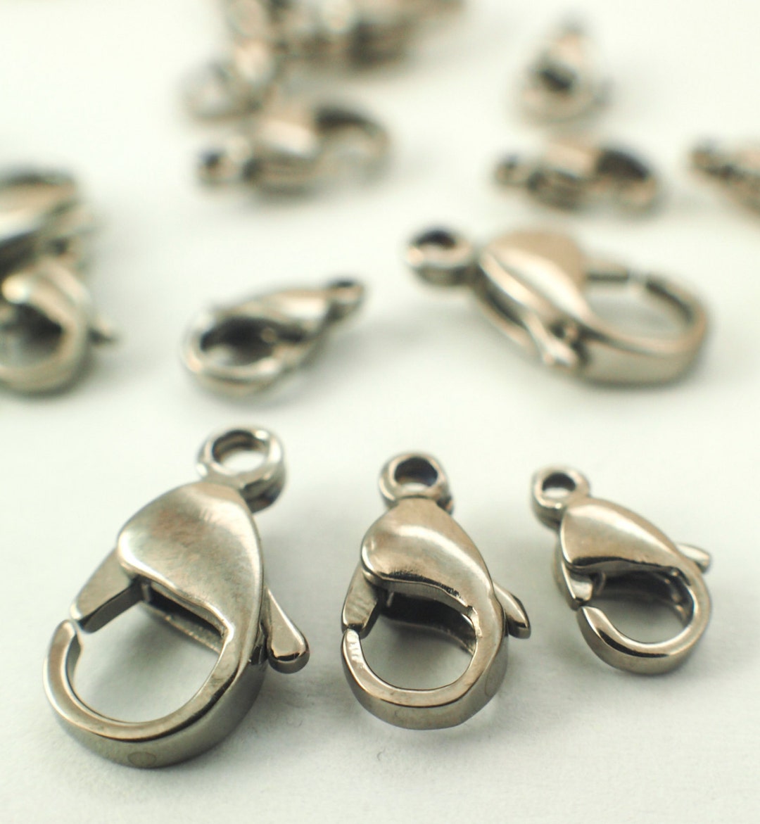1 Titanium Lobster Clasp - Teardrop Style - Small, Medium or Large ...