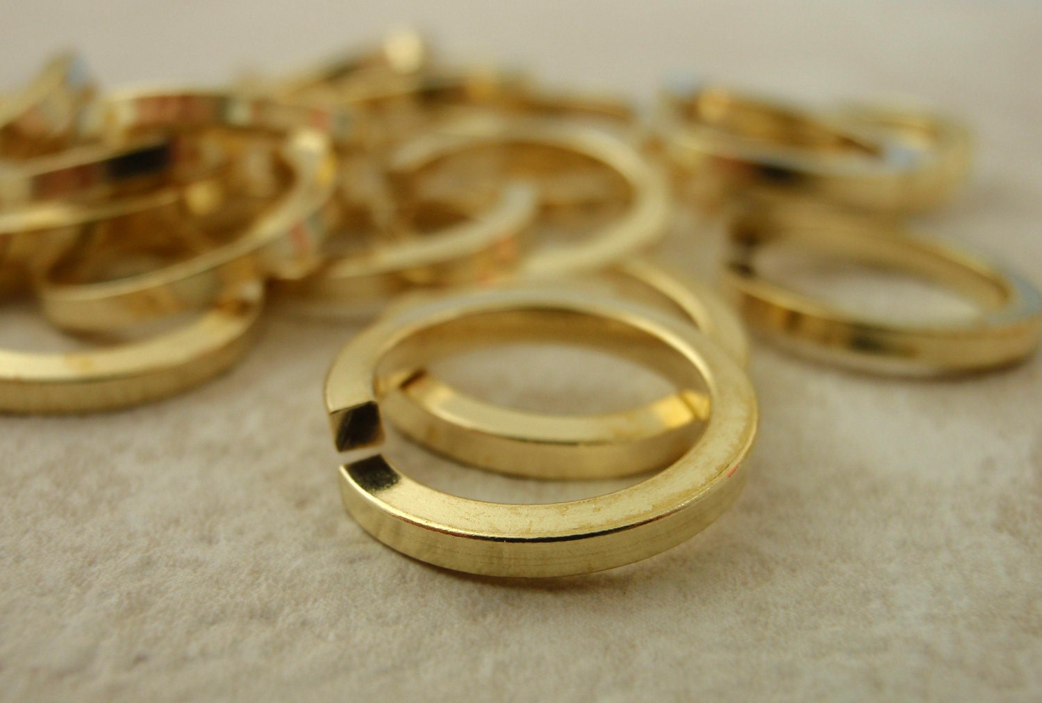 Solid Brass Jump Rings 50 Handmade From Square Wire You - Etsy