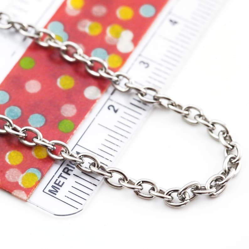 Stainless Steel Cable Chain 3mm by the Foot or Finished - Etsy