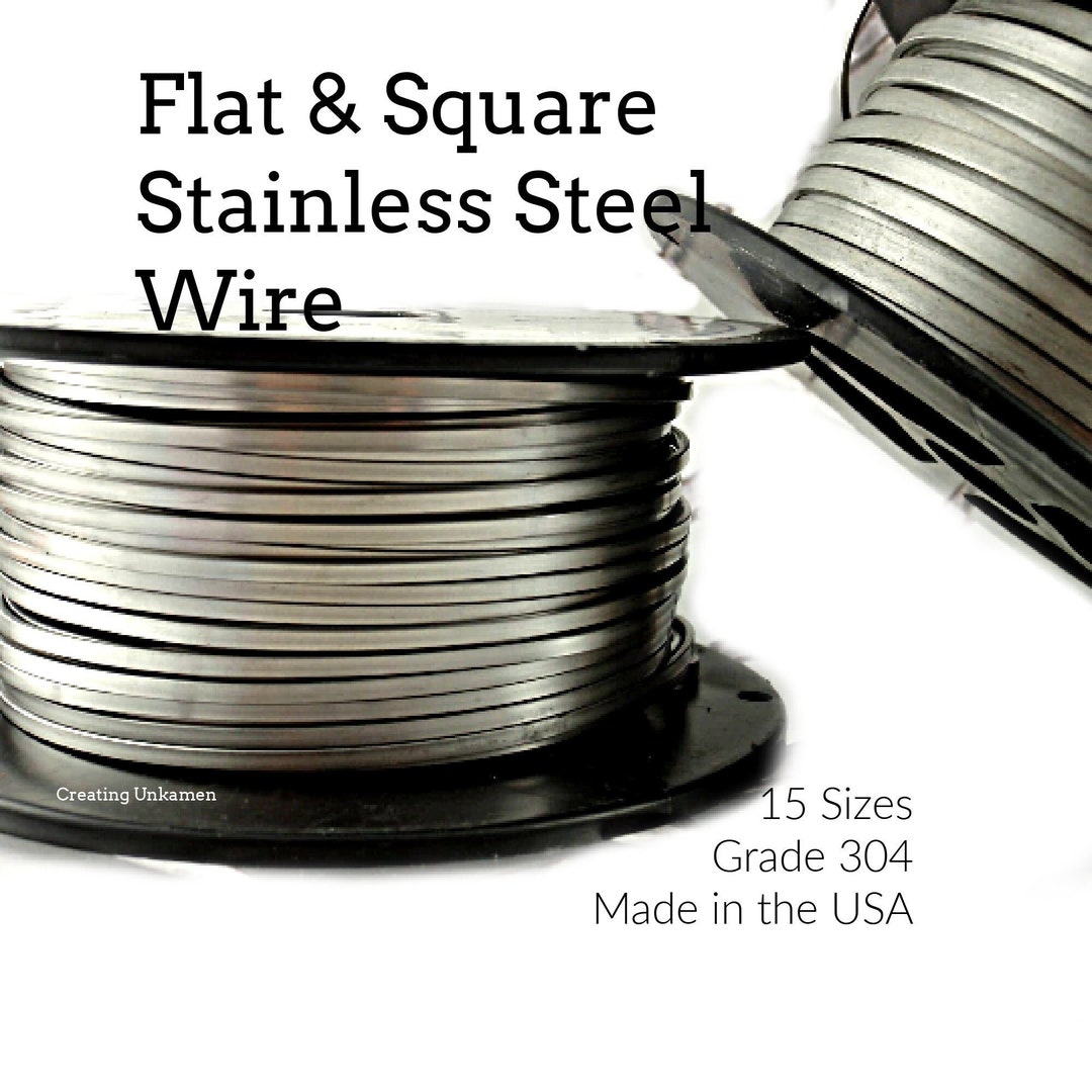 Flat and Square Stainless Steel Wire 8, 10, 14, 16, 18, 20, 24, 30 ...
