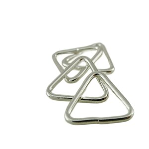 5 Sterling Silver Triangle Jump Rings - Open and Closed in 4 Sizes ...