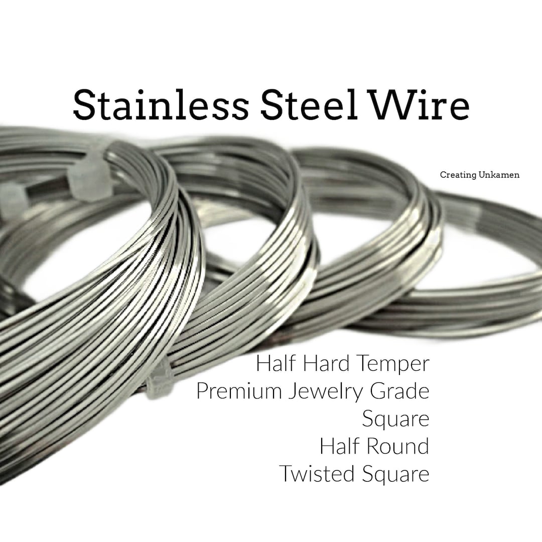 Wire Jewelry Grade Stainless Steel 316L in Square, Twisted and Half ...