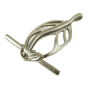 1 Sterling Silver Leaf Clasp Unique Toggle Large 40mm X 18mm - Etsy