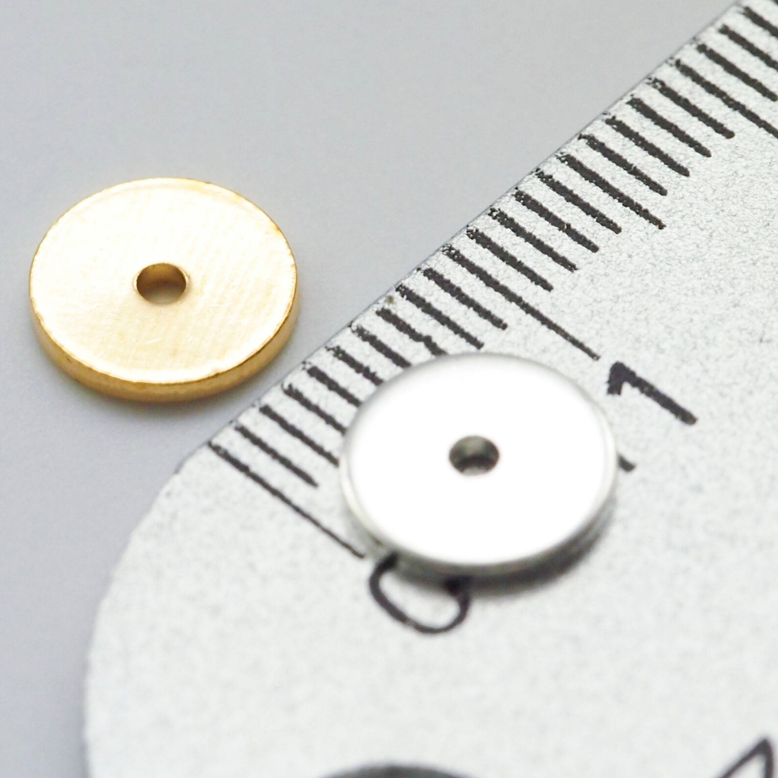 20 Gold and Silver Plated Flat Rondelle Beads 8mm X 1mm 100% - Etsy