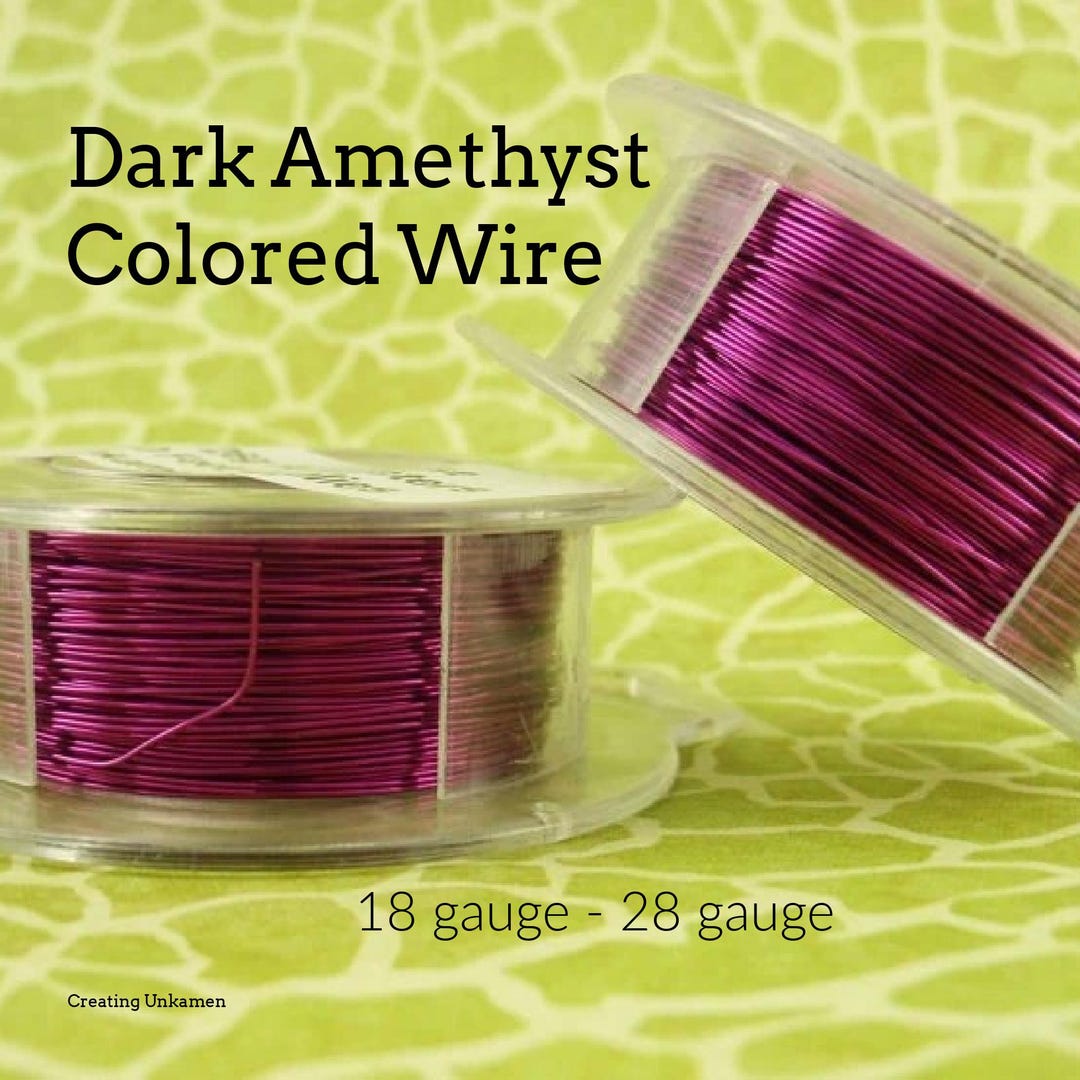 Dark Amethyst Colored Wire - Non Tarnish Enameled Coated Copper - 100% ...
