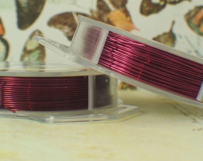 Burgundy Artistic Wire - Permanently Colored - You Pick Gauge 16, 18 ...
