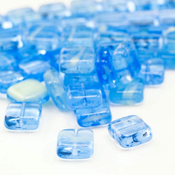 Square Glass Beads - Etsy