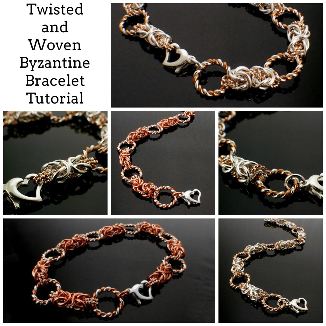 Twisted and Woven Byzantine Bracelet Beginner Tutorial - Etsy