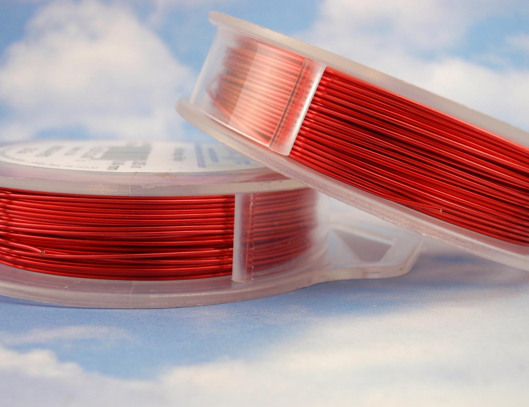 Red Artistic Wire - Permanently Colored - You Pick 16, 18, 20, 22, 24 ...