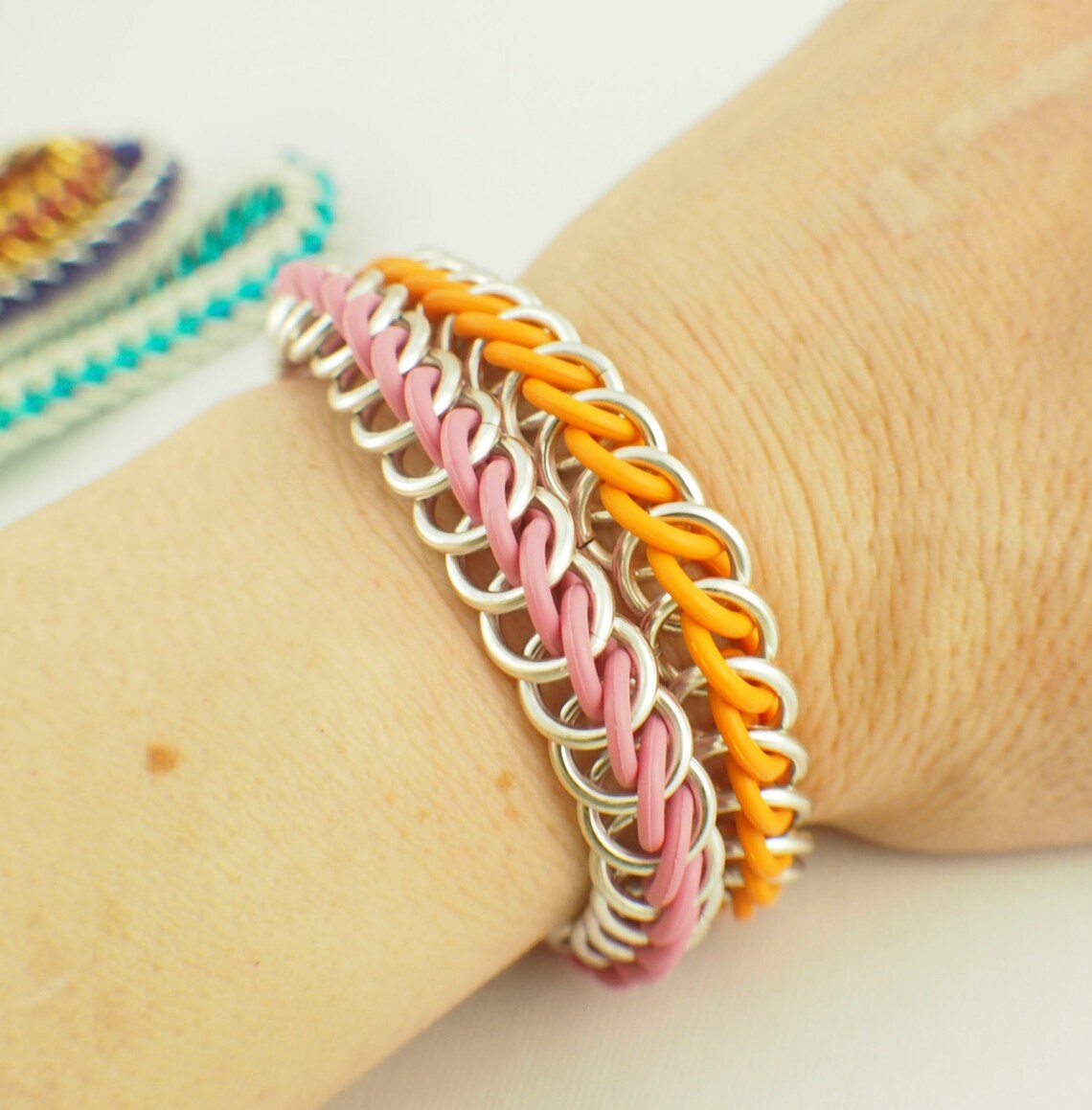 Premium Half Persian 3-1 Stretch Chainmaille Bracelet Kit - Etsy