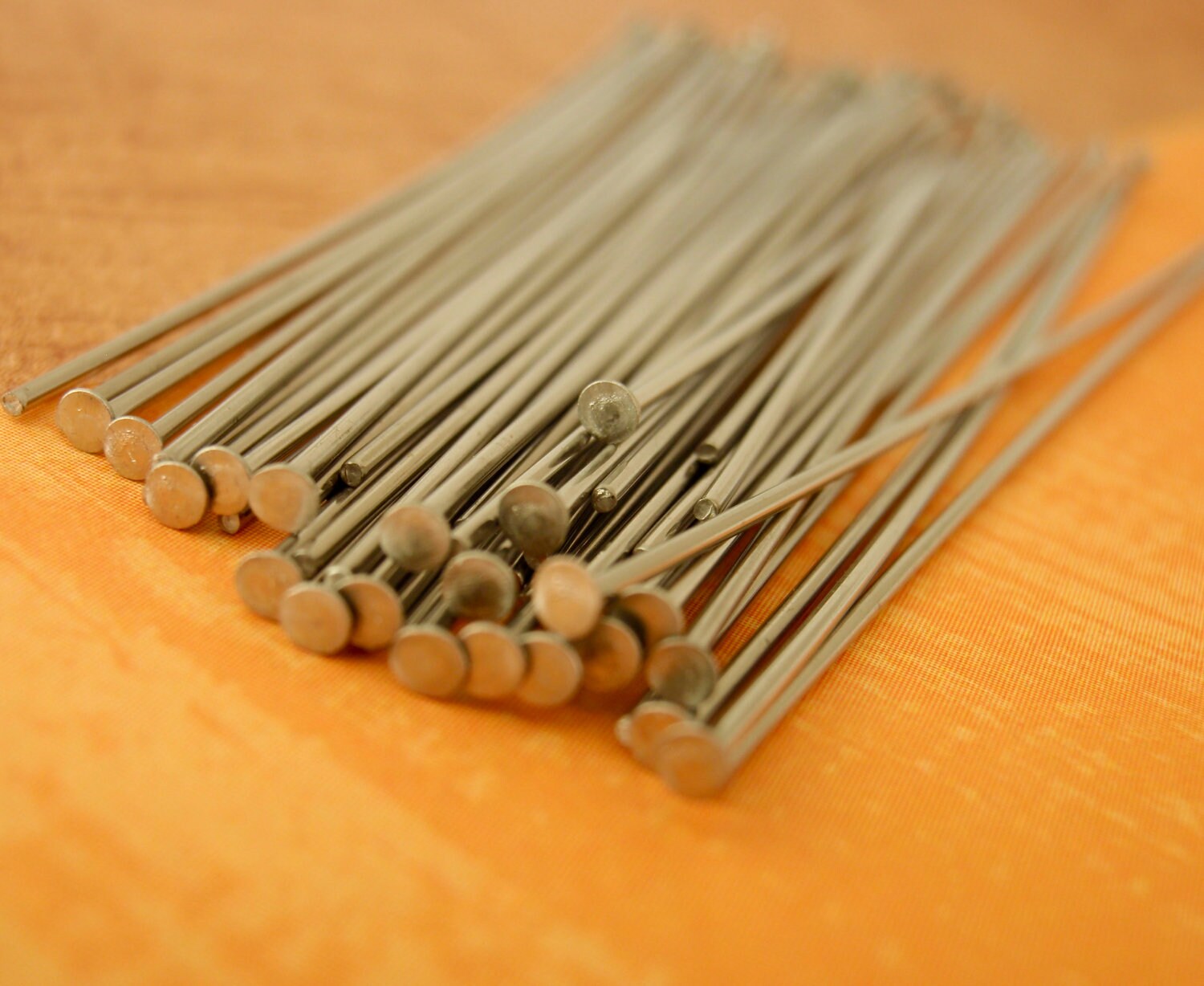 50 Half Hard Stainless Steel Flat Head Pins 21 Gauge or 24 | Etsy