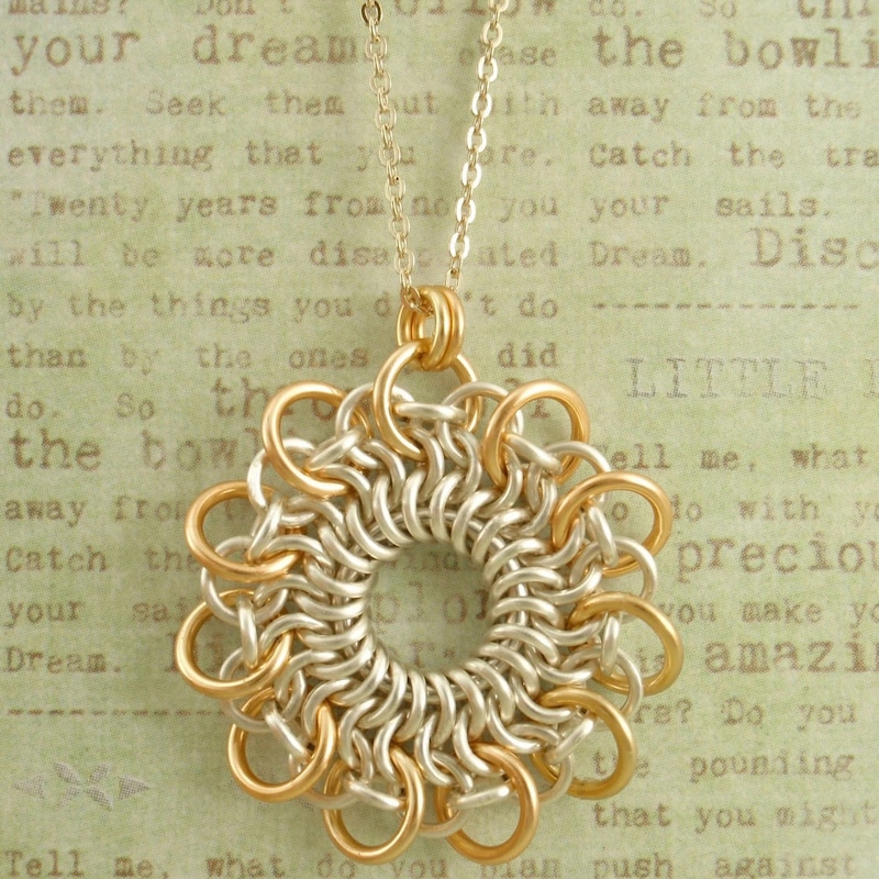 Chain Maille Pendant - Etsy