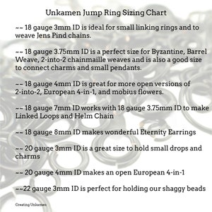 100 Black Jump Rings - Custom Handmade in 10, 12, 14, 16, 18, 20, 22 or ...