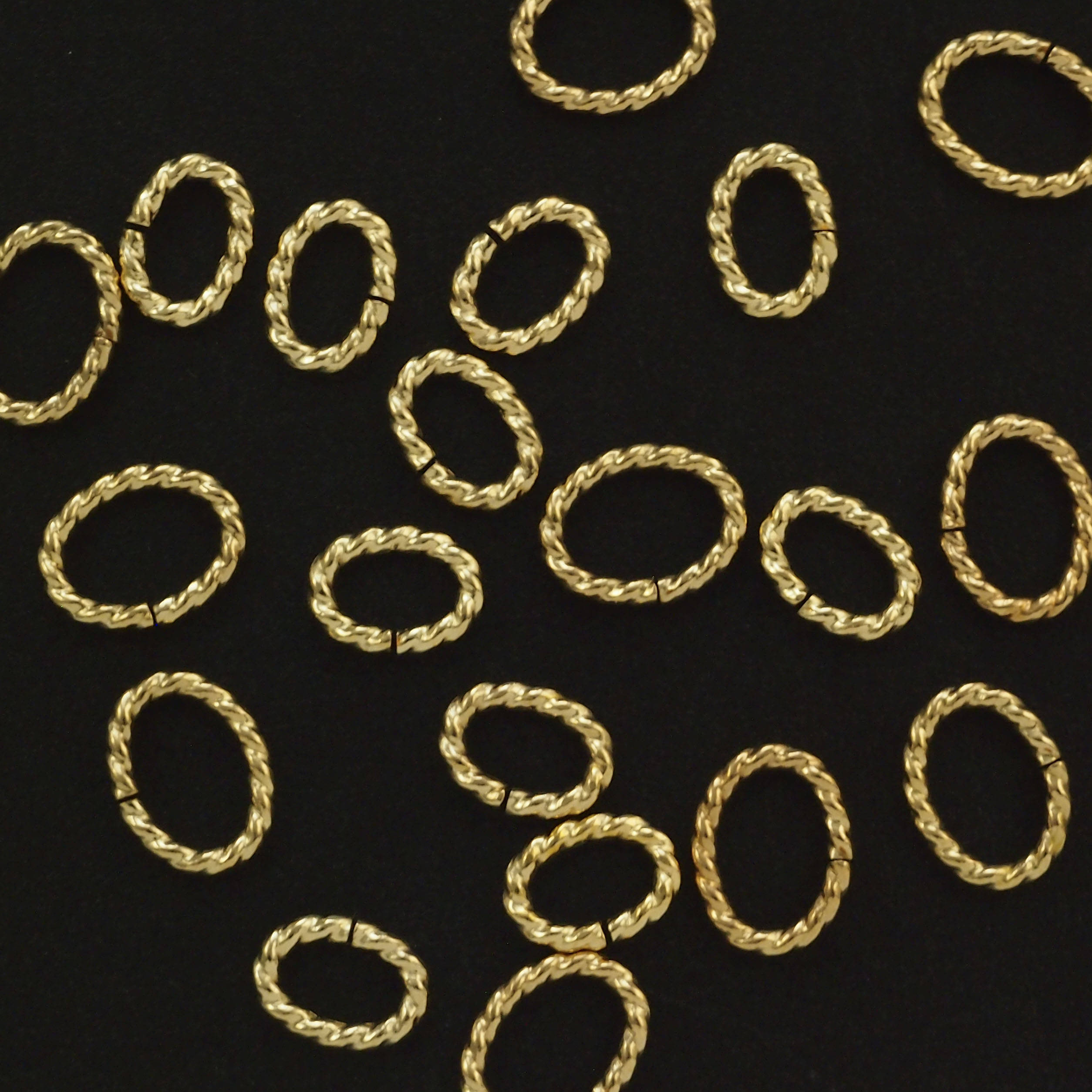 6 14kt Gold Filled Twisted Oval Jump Rings 16 Gauge in 2 - Etsy